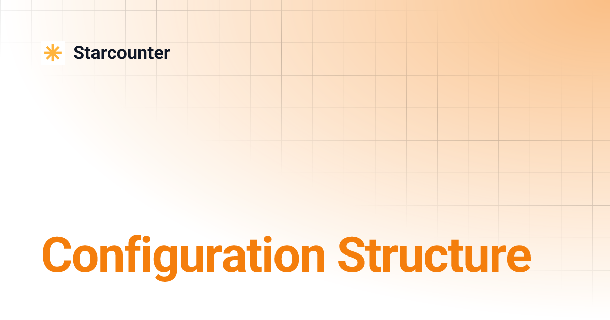 Configuration Structure | Starcounter