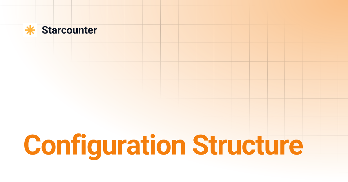 Configuration Structure | Starcounter