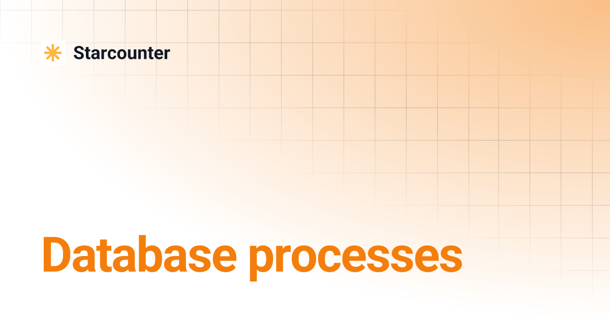Database processes | Starcounter